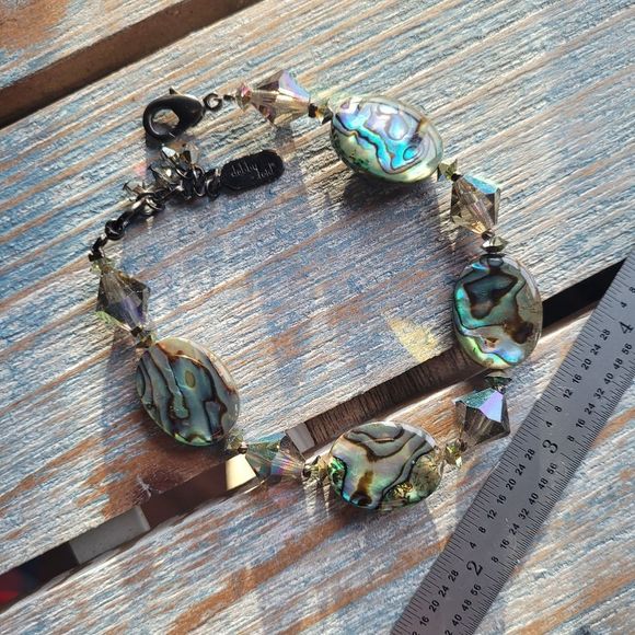 Jewelry | Abalone Swarovski Bracelet By Dabby Reid | Poshmark